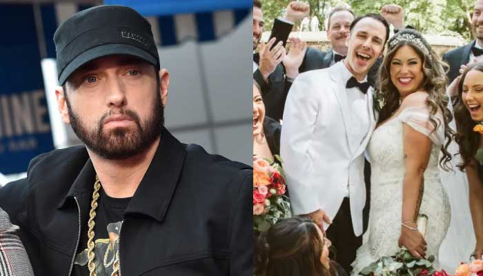 Eminem's daughter Alaina Scott shares special moment with rapper on wedding day