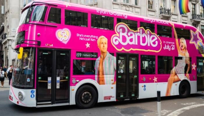 ‘Barbie’ EVERYWHERE in U.K., Fever Hits Pink Buses, Taxis, London Landmarks